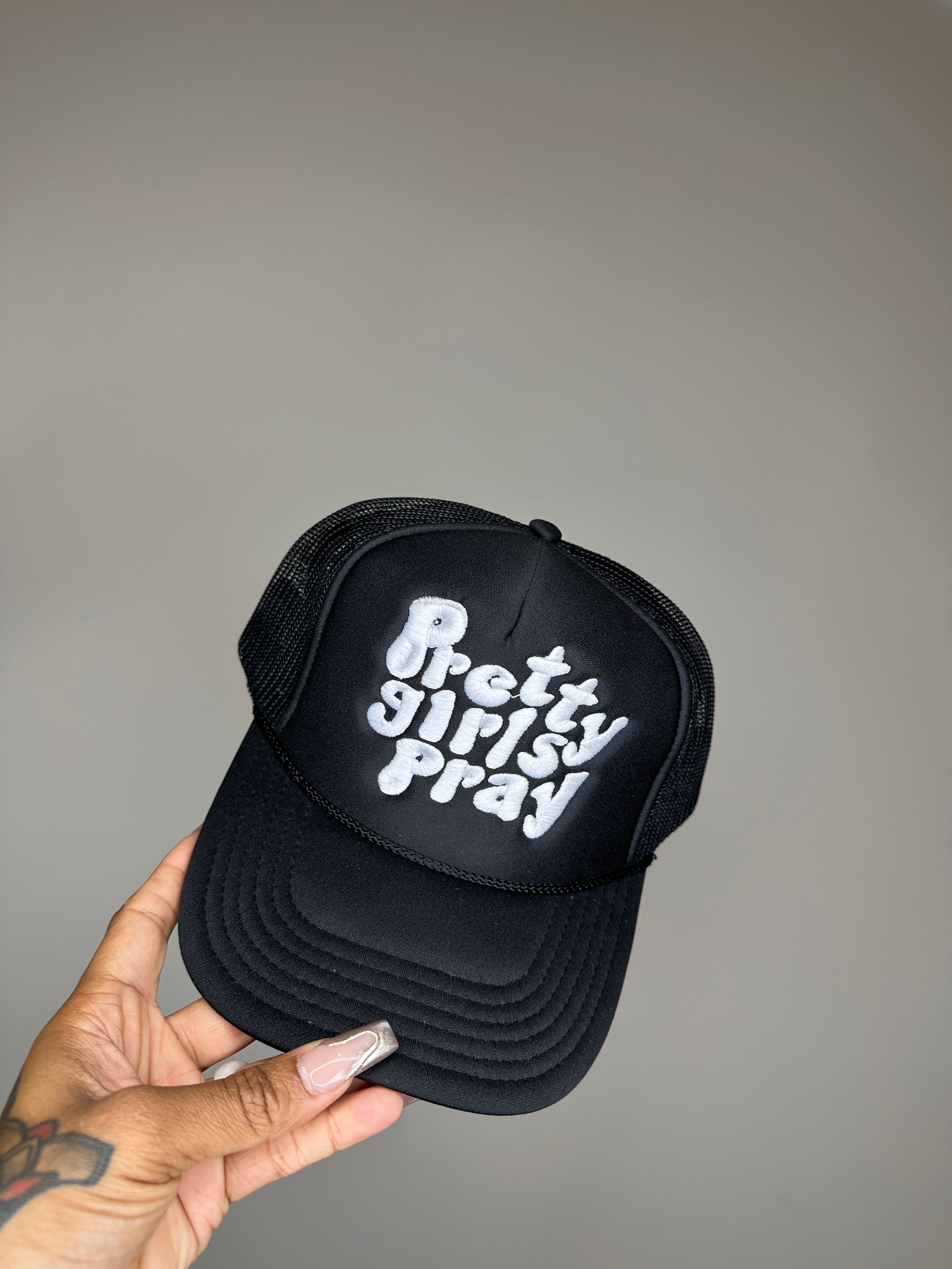 Pretty Girls Pray Trucker Hat – The FLY Collective