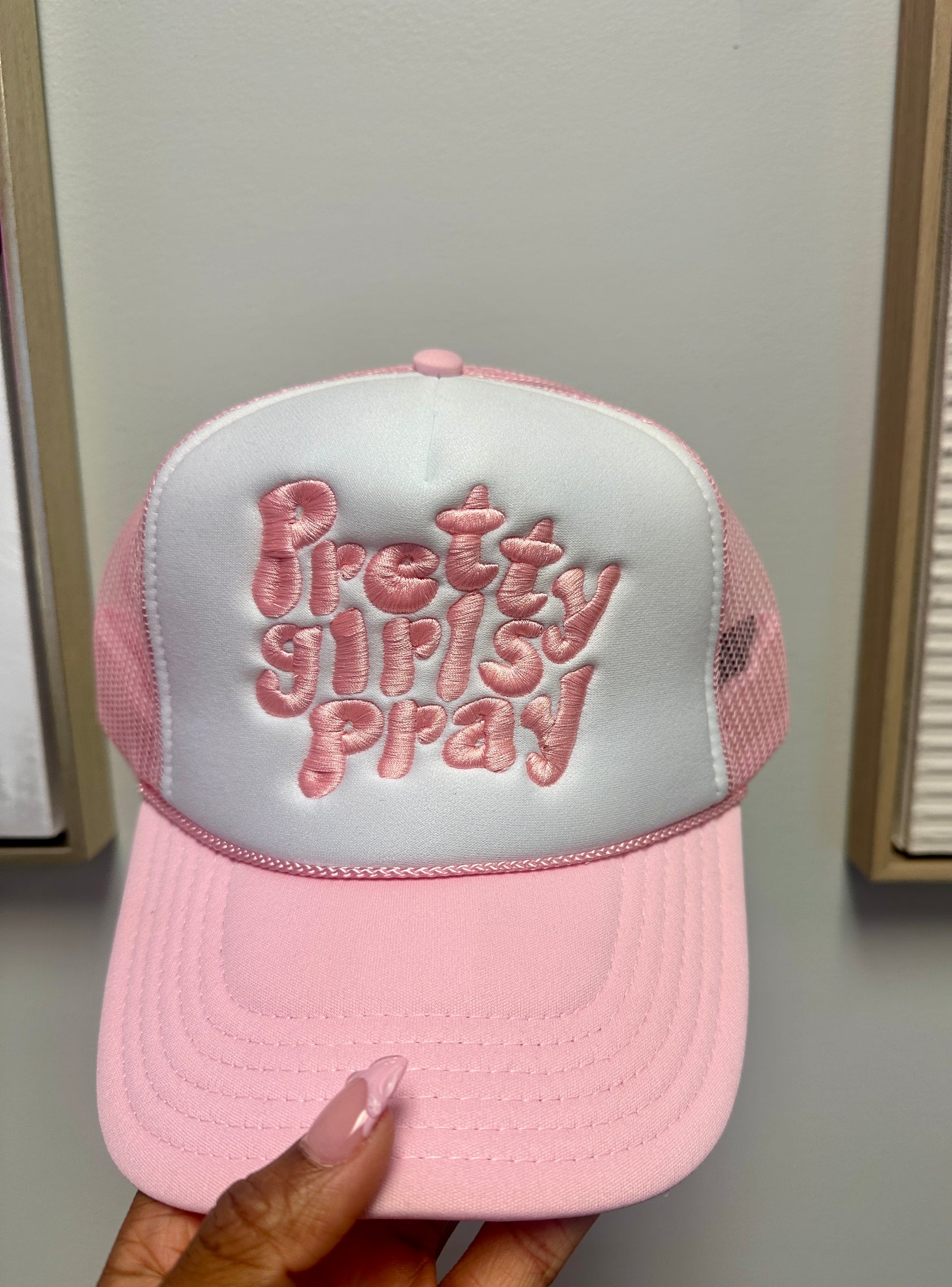 Pretty Girls Pray Trucker Hat – The FLY Collective